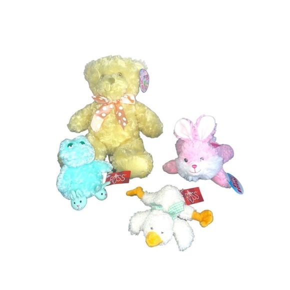 Russ | Toys | Nwt Russ Stuffedanimal Plush Bundle Of 4 Easter Bunny ...